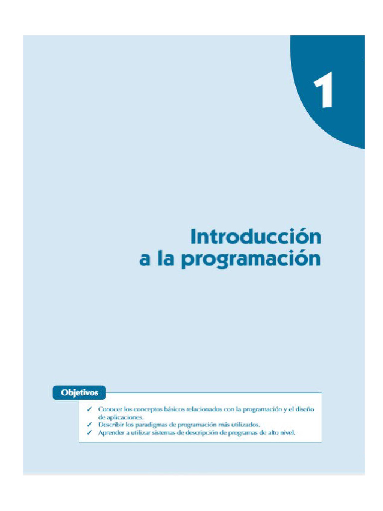 Tema 1. Introduccion A La Programacion | PDF