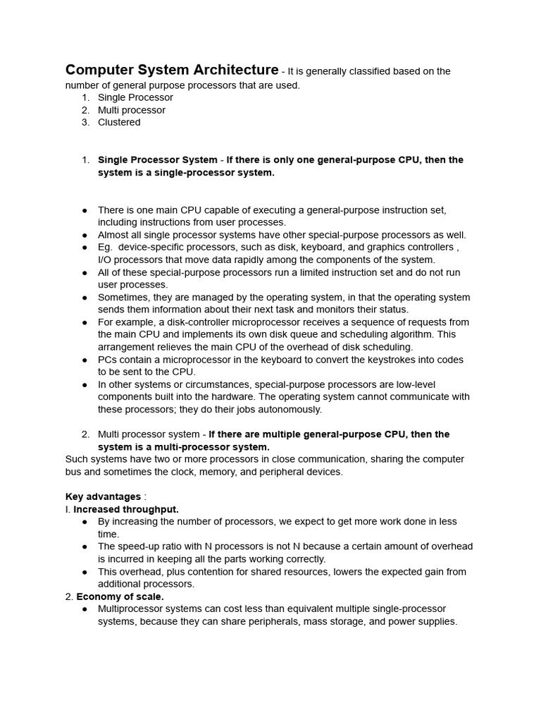Os Unit 1 Pdf Operating System Computer Cluster