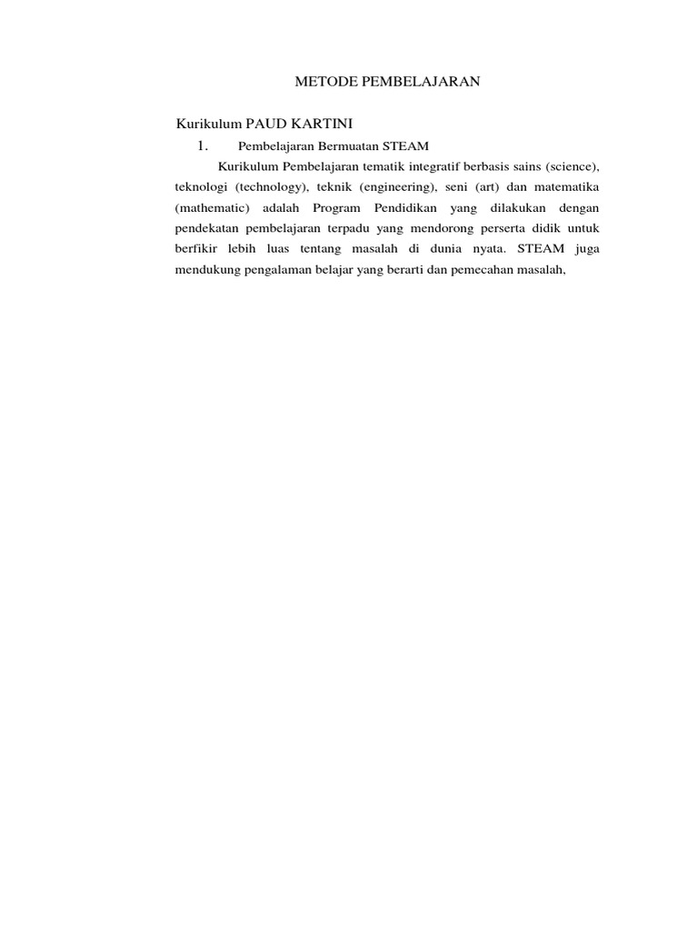 Metode Pembelajaran | PDF