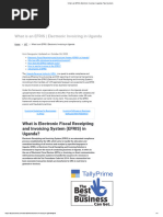 EFRIS Registration and Benefits Guide | PDF | Taxes | Invoice