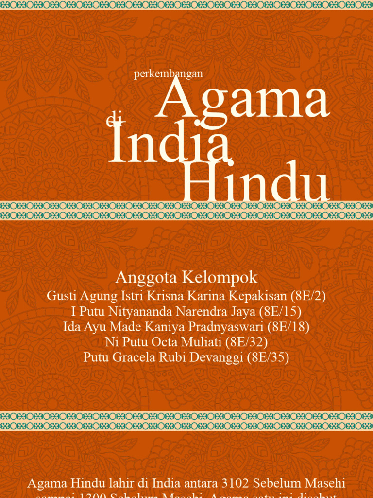 Sejarah dan Perkembangan Agama Hindu | PDF