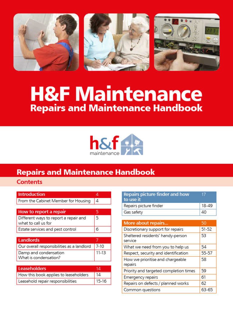 HF Housing and Maintenance Repairs Handbook | PDF | Window | Landlord