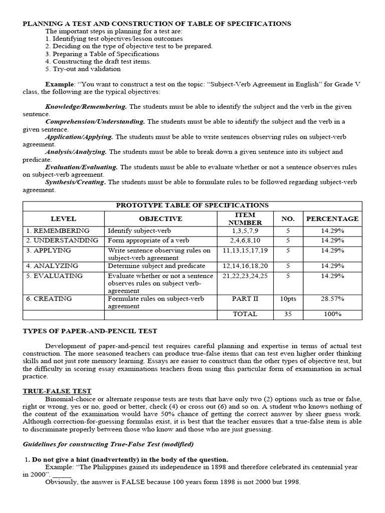Assessment in Learning 1 4th Handout | PDF | Multiple Choice ...