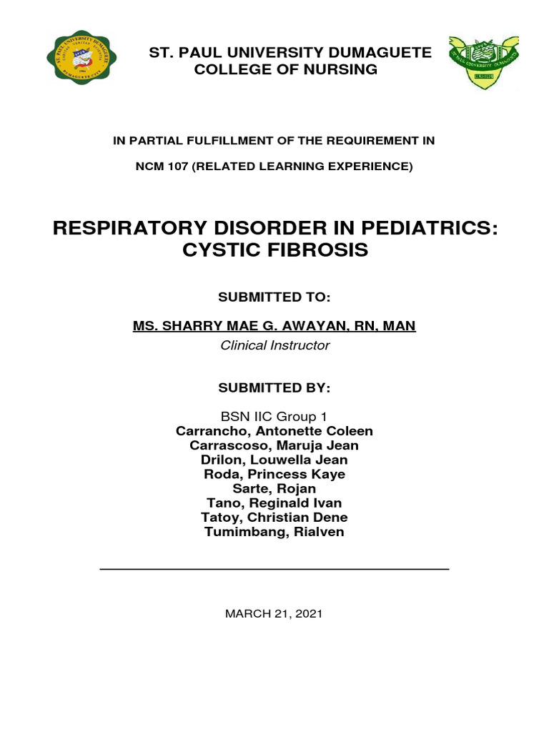 Cystic Fibrosis | PDF | Respiratory Diseases | Human Digestive System