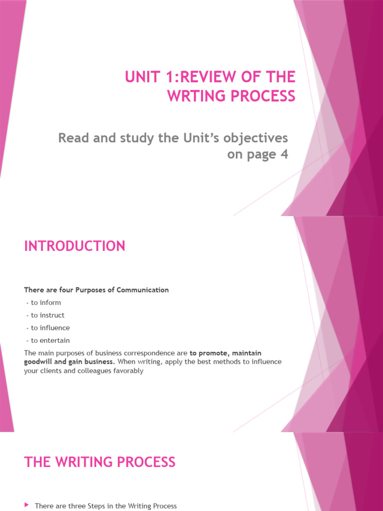 Unit 1 First Lesson Slides | PDF | Information | Writing