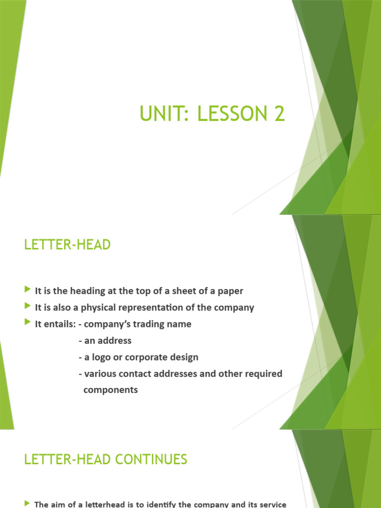 Unit 2 Lesson 2 Slides | PDF
