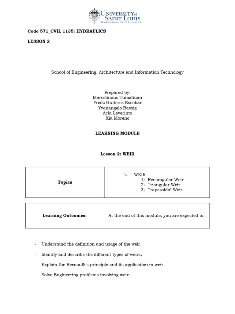 WEIR | Download Free PDF | Angle