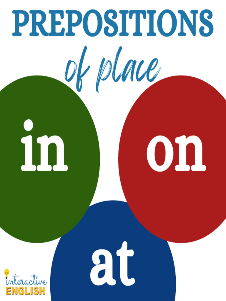 In, On, at (Prepositions of Place) | PDF | Foreign Language Studies