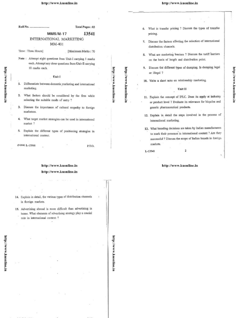 Question Paper | PDF