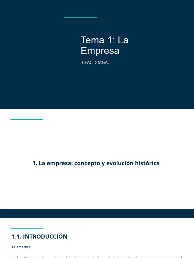 Tema 1.la Empresa | PDF | Business | Panes
