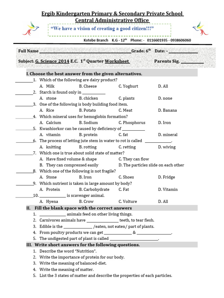 G.science Grade 6 | PDF | Nutrition | Diet & Nutrition