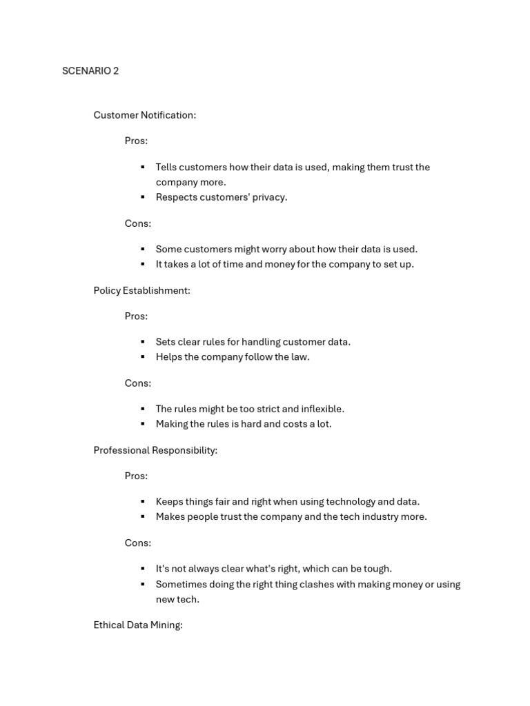 SCENARIOS | PDF | Privacy | Databases
