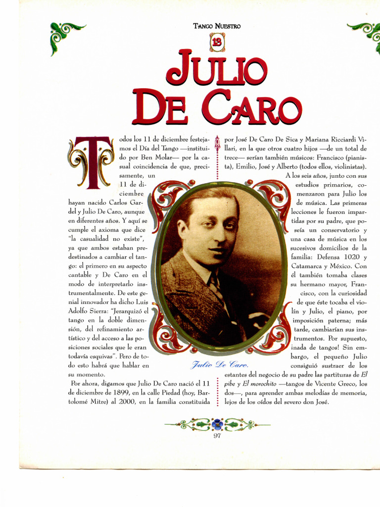 13 Tango Nuestro Julio de Caro | PDF | Musica Tango | Tango