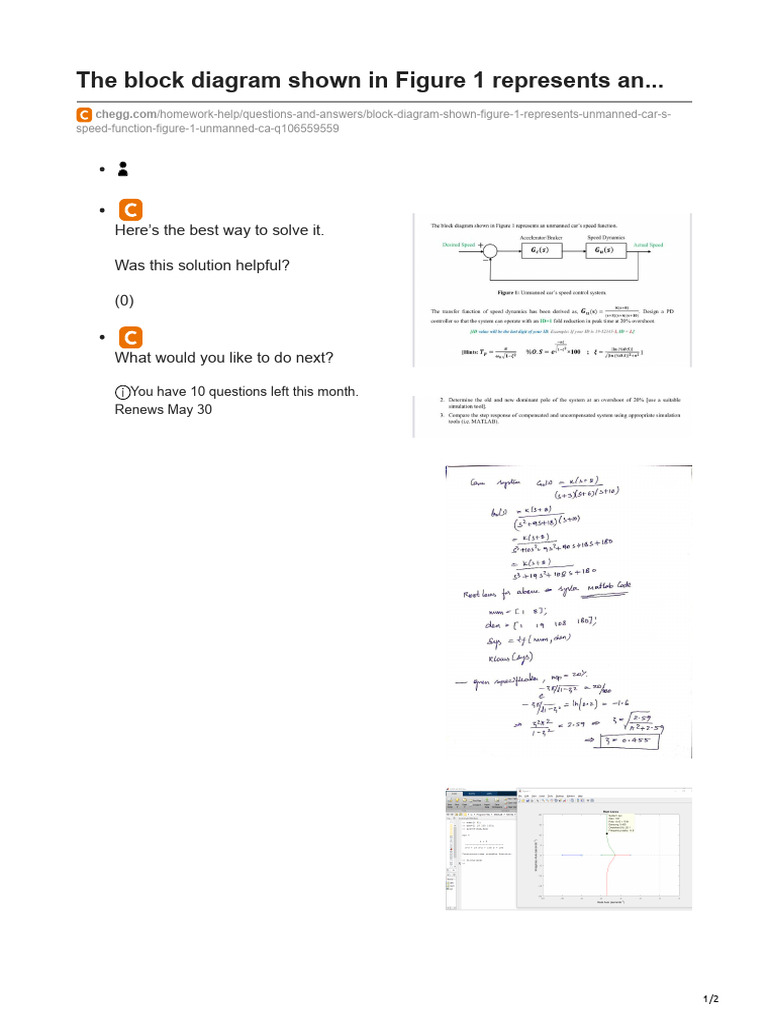 The Block Diagram Shown in Figure 1 Represents An | PDF