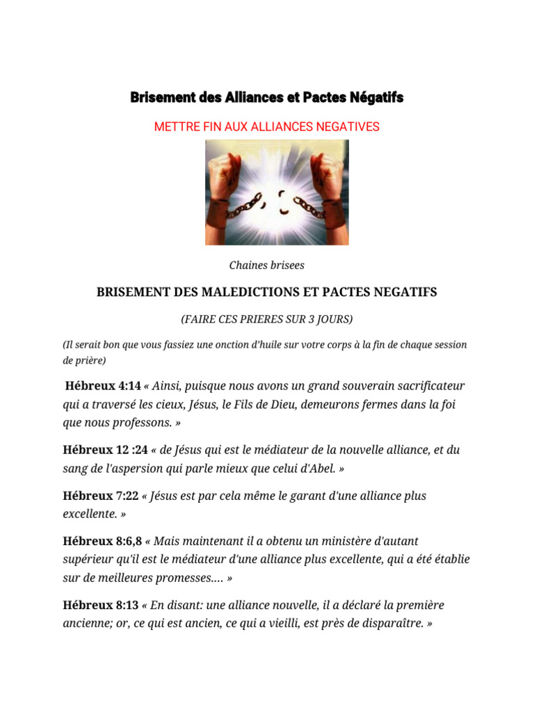 Brisement des Alliances Négatives | PDF
