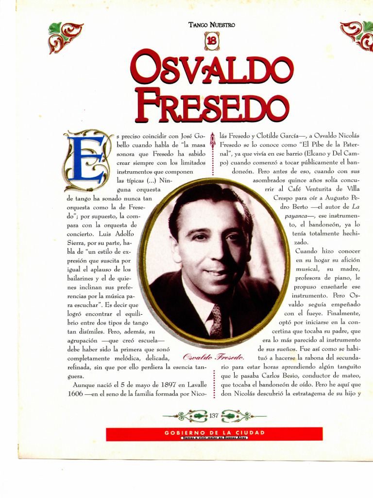 18tango Nuestro - Osvaldo Fresedo | PDF | Musica Tango | Música uruguaya