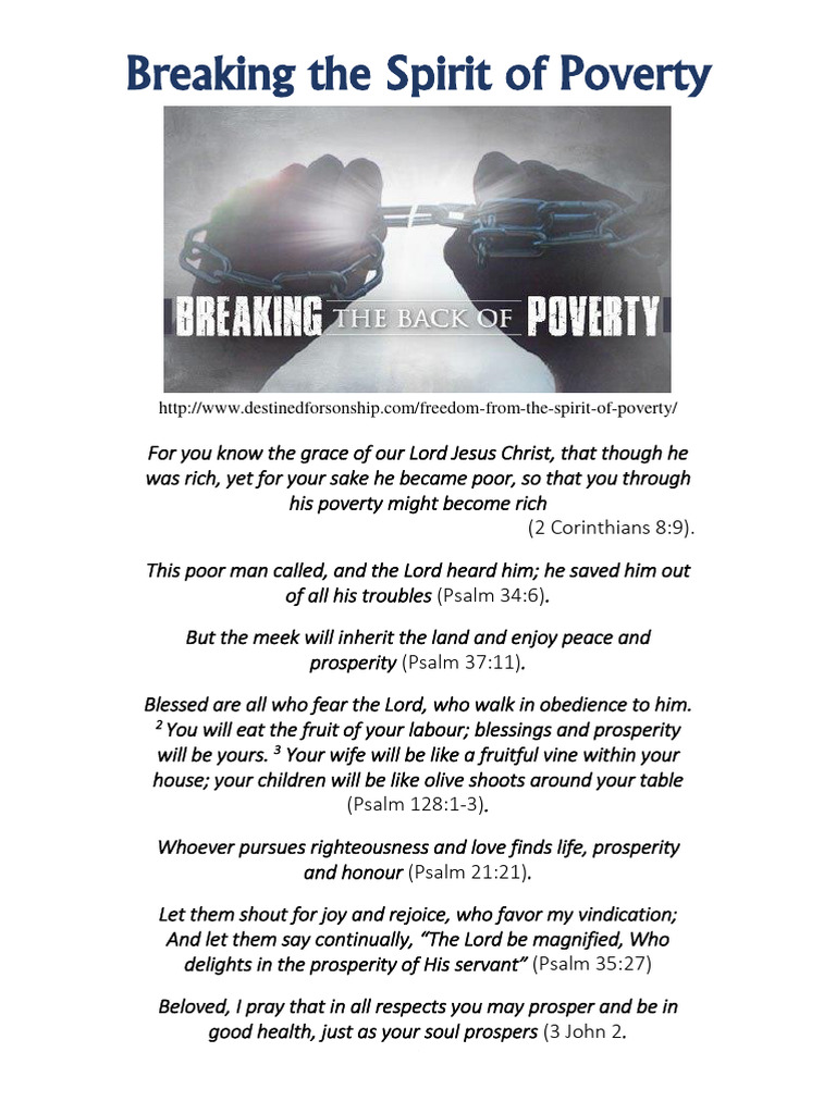 Breaking the Spirit of Poverty | PDF | Forgiveness | Jesus