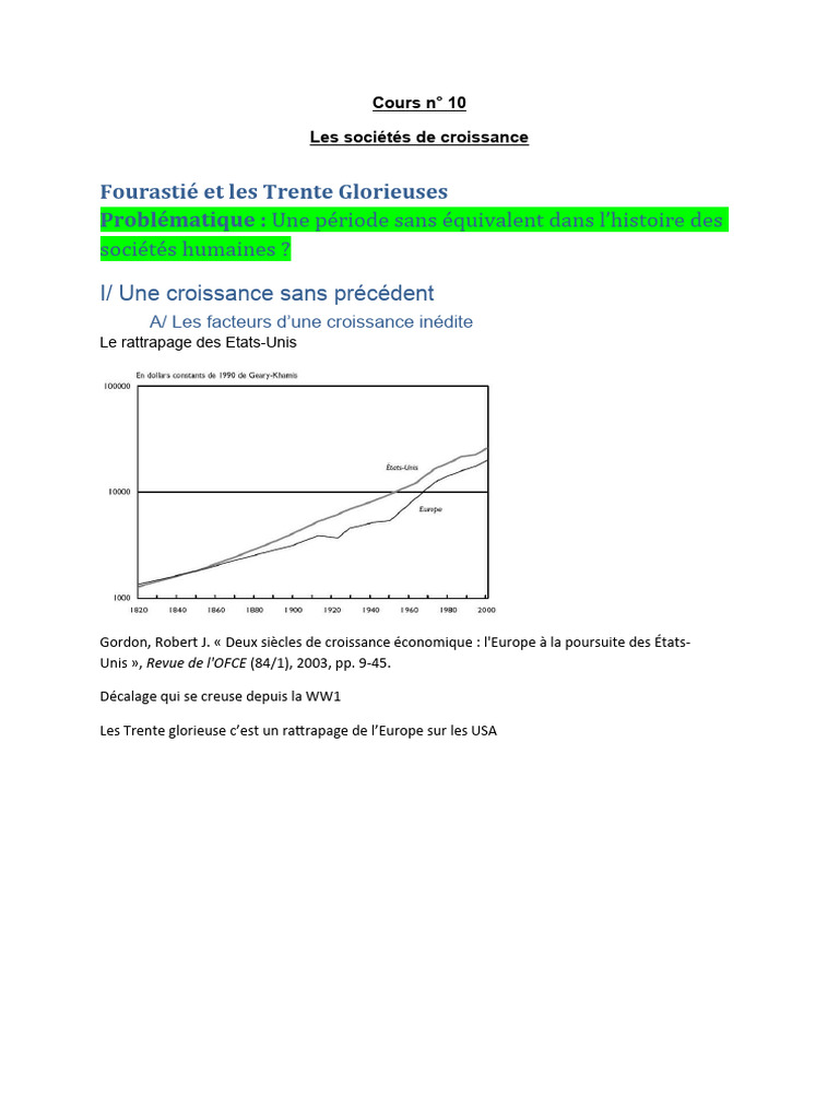 Les Trente Glorieuses : Croissance et Révolution Sociale | PDF | France ...