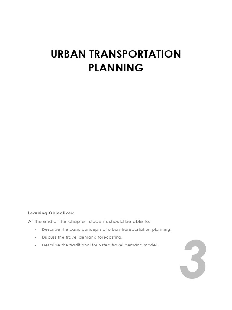 CENG95-Lecture-03-Urban-Transportation-Planning | PDF | Transport | Highway