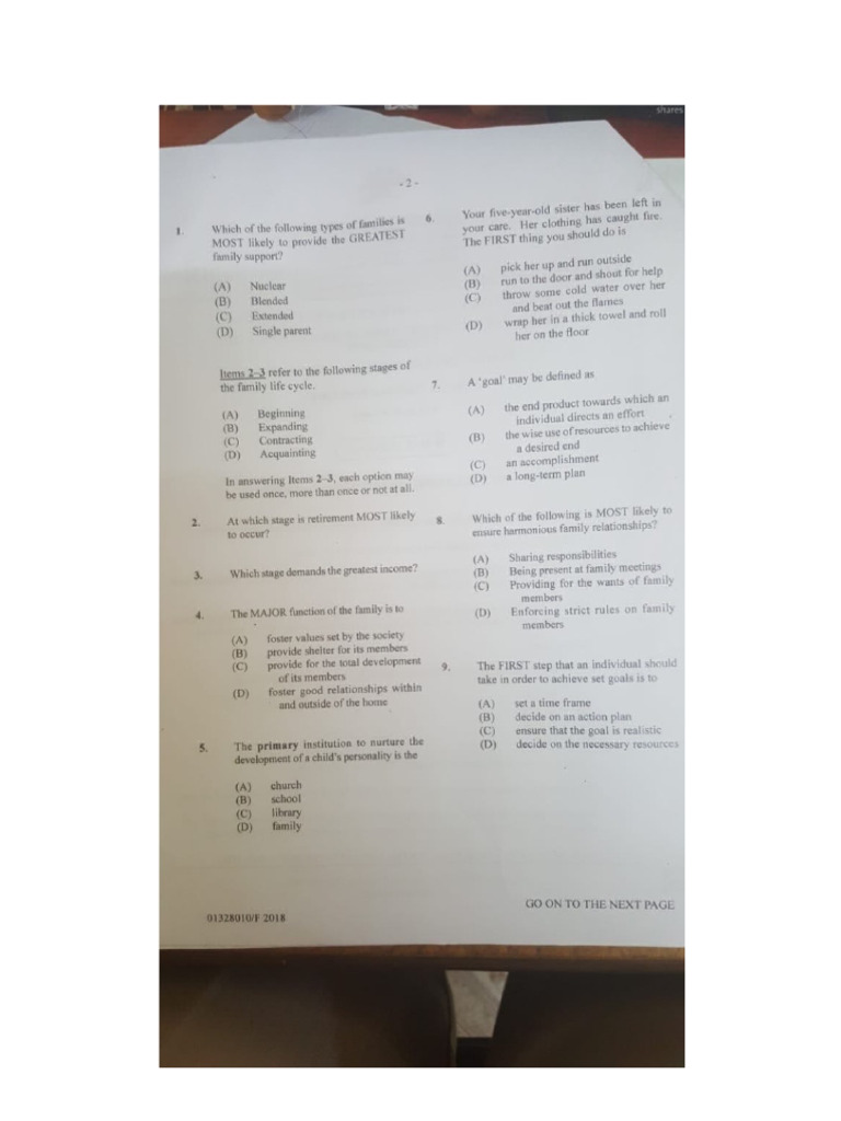 Csec 2018 Multiple Choice Farm Past Paper | PDF