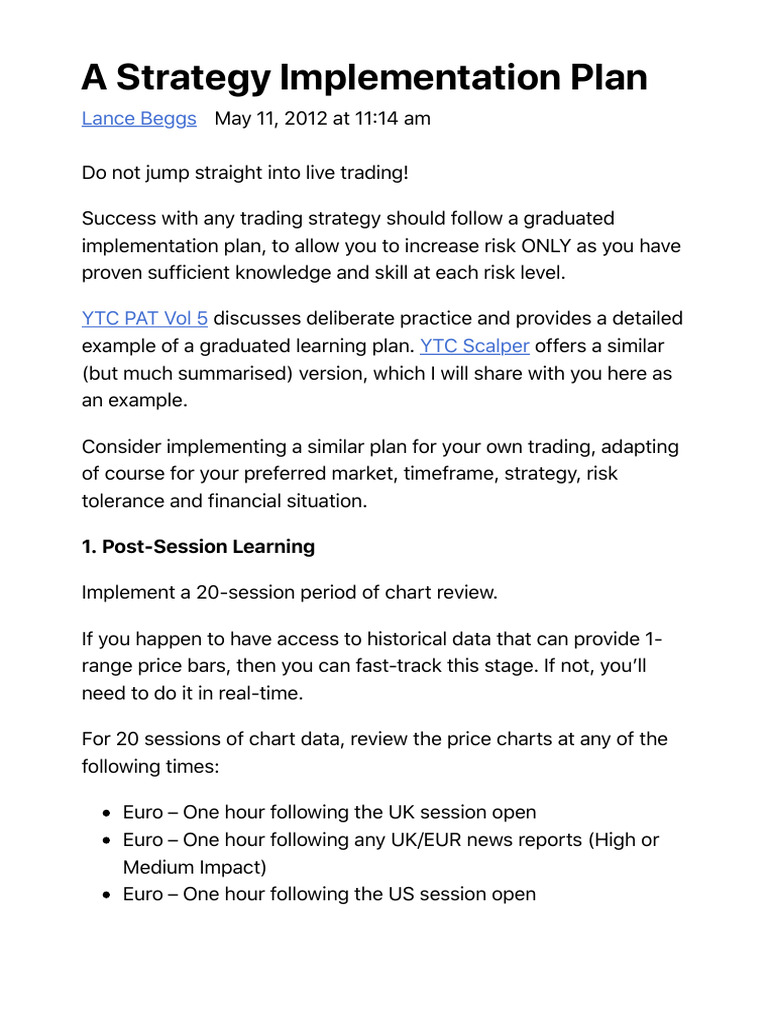 A Strategy Implementation Plan | PDF | Simulation | Risk