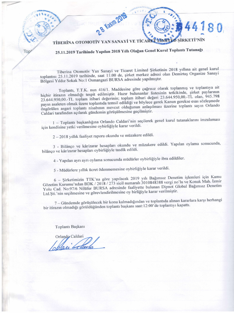 2019 Genel Kurul | PDF