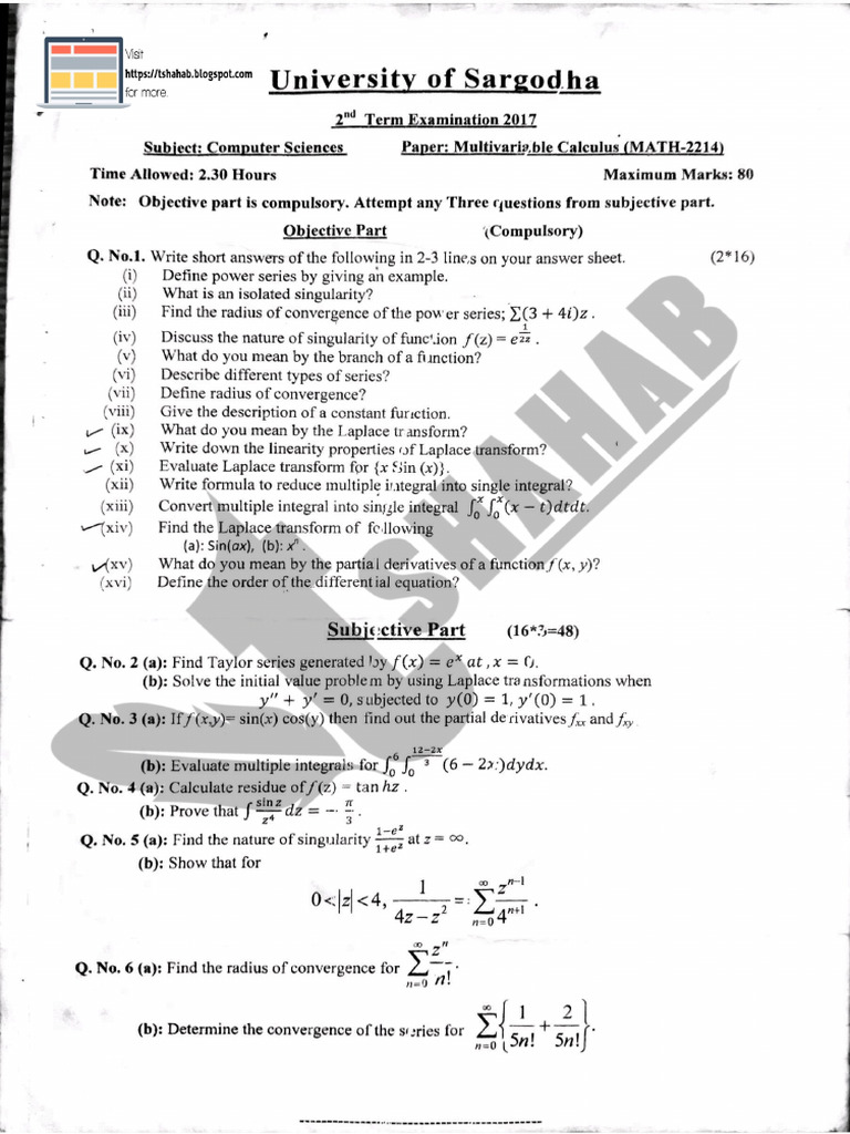 Multi Calculus CS 2017 | PDF