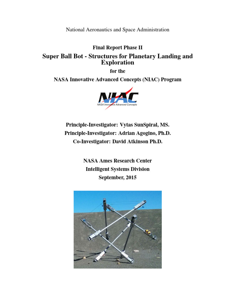 Super Ball Bot - Structures For Planetary Landing and Exploration | PDF ...