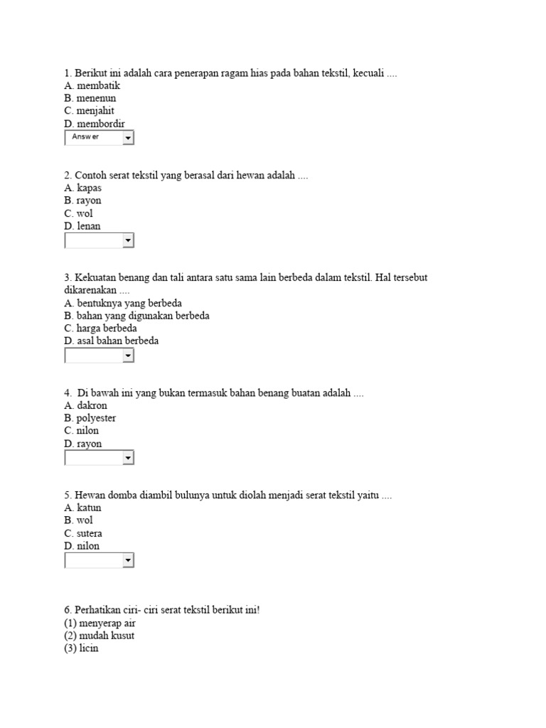Soal SBK Bab 9, X Sem Genap | PDF | Seni