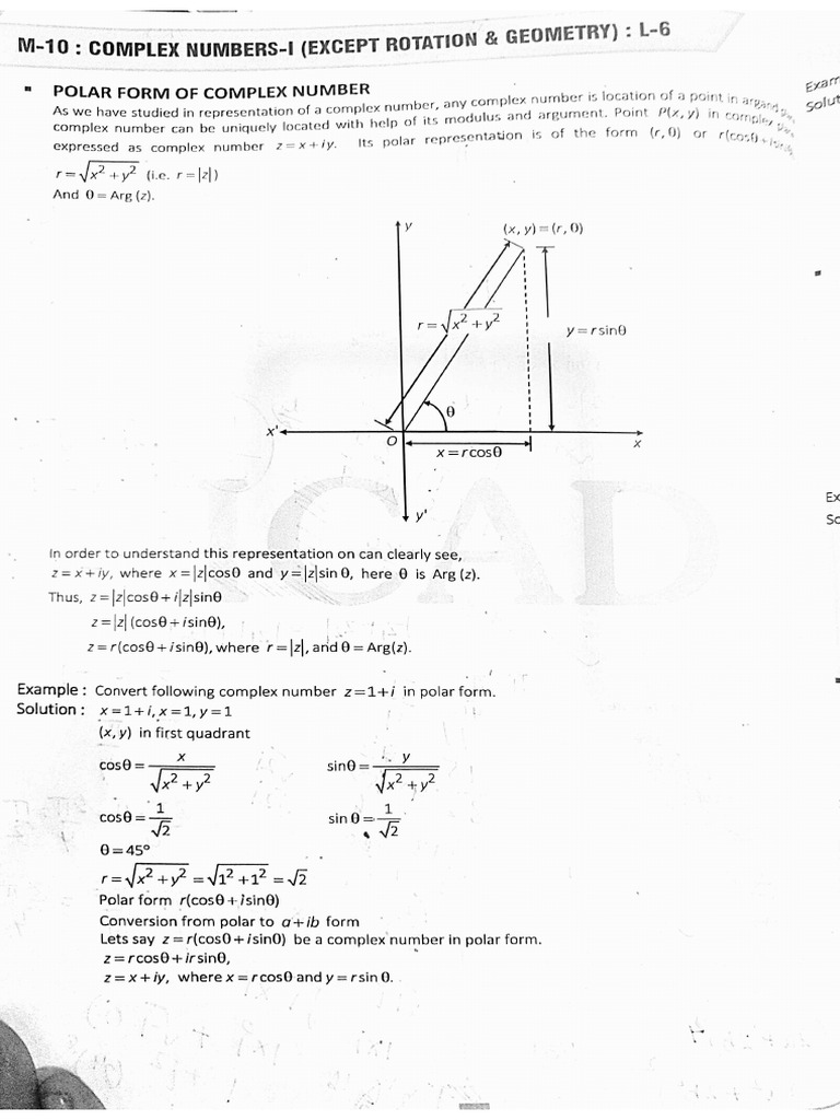 Complex No (Lecture 6) | PDF