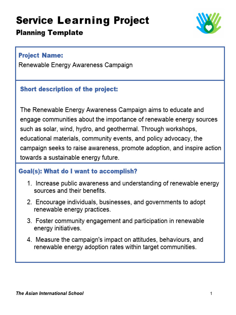 Renewable Energy Awareness Campaign Plan | PDF | Renewable Energy ...
