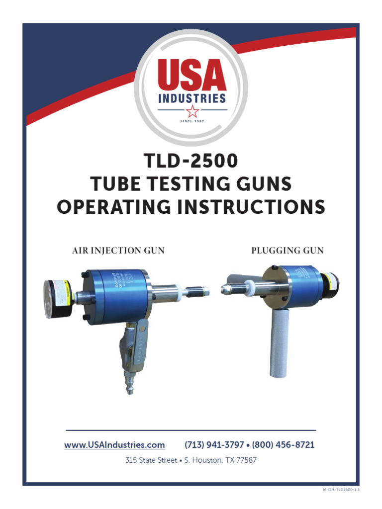 TLD-2500 Tube Testing Gun Guide | PDF | Leak | Valve