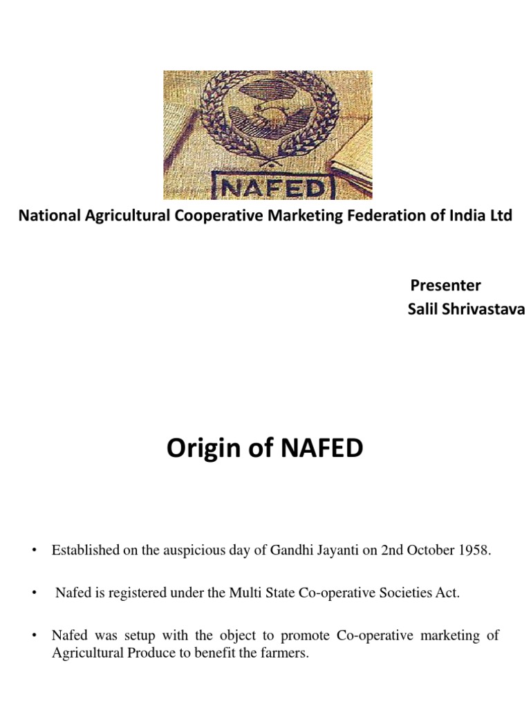 NAFED | PDF | Cooperative | Organic Farming