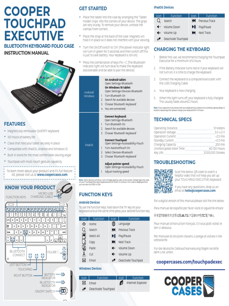 Manual Touchpad Executive 2022-Compressed | PDF | Computer Keyboard | Tablet Computer
