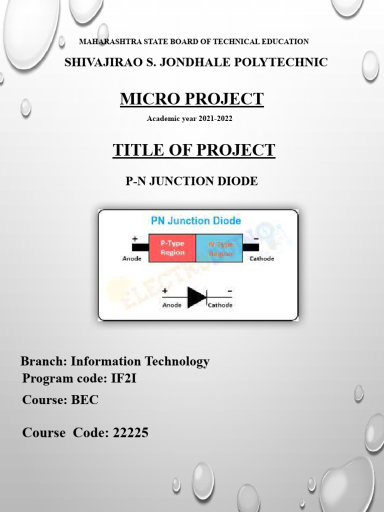 CPH Project | PDF | P–N Junction | Diode