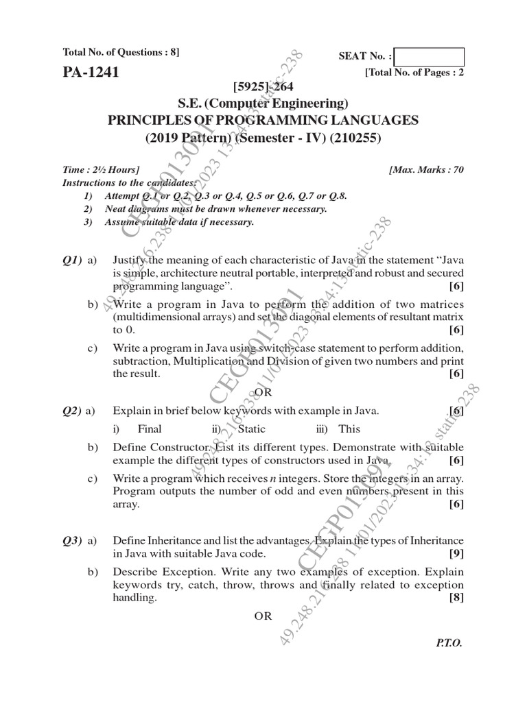 Nov Dec 2022 4 Pdf Constructor Object Oriented Programming