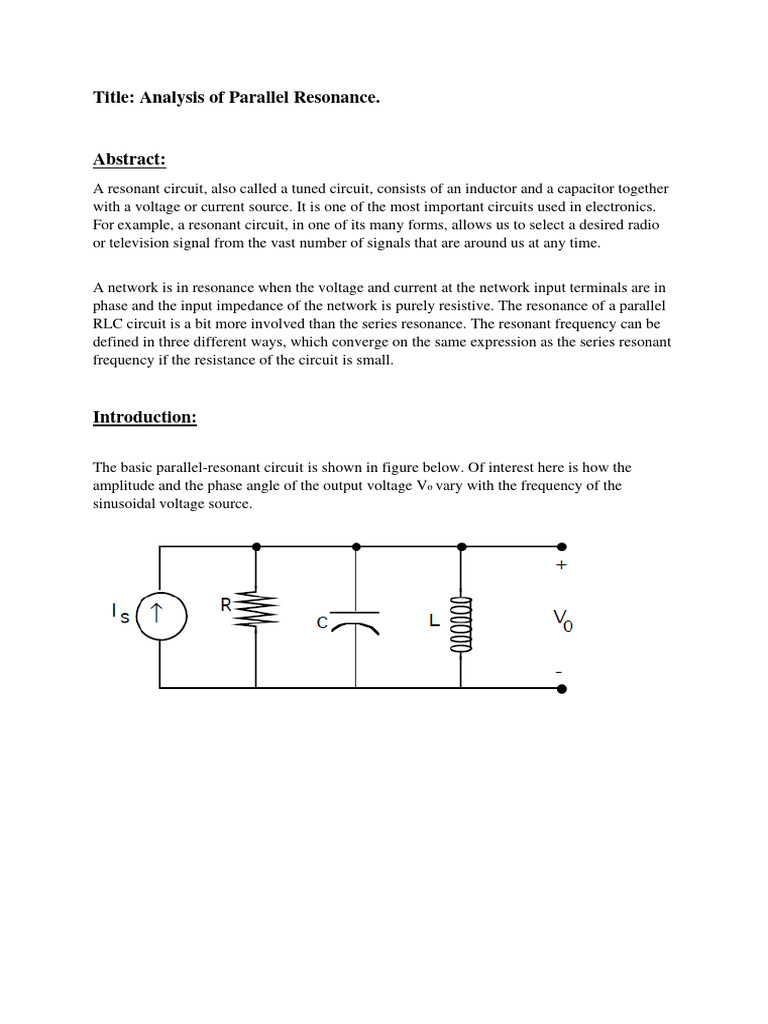 AC Lab 7 Adnanl | PDF | Resonance | Electrical Network
