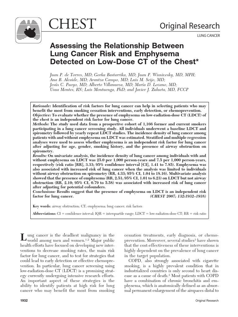 EPOC 1 | PDF | Chronic Obstructive Pulmonary Disease | Lung Cancer