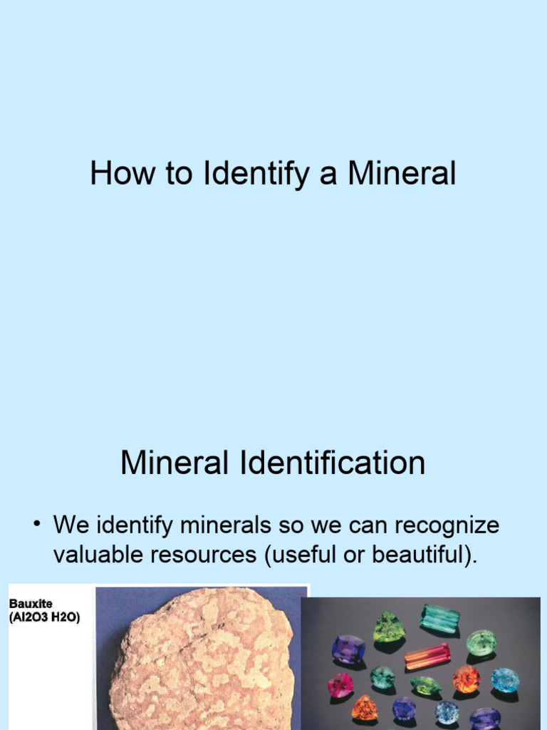 How To Identify A Mineral | PDF | Minerals | Mineralogy