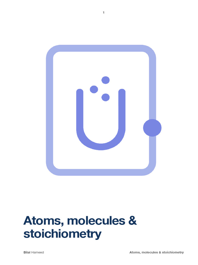 Atoms, Molecules & Stoichiometry: Moles | PDF | Mole (Unit) | Stoichiometry