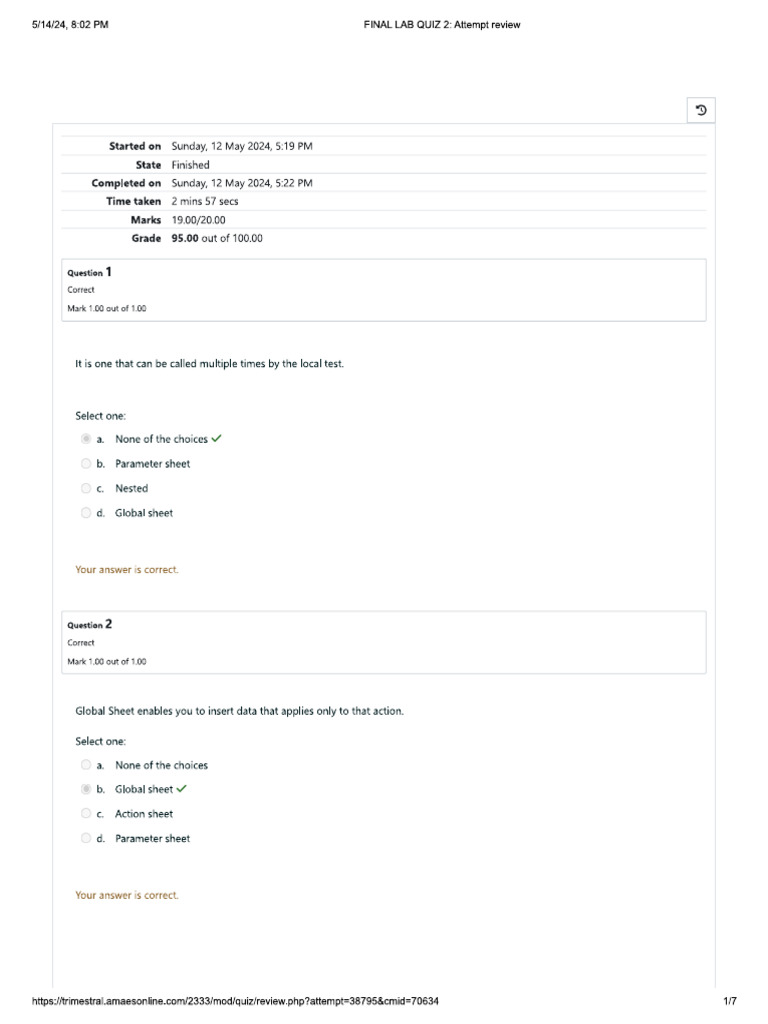 Final Lab Quiz | PDF