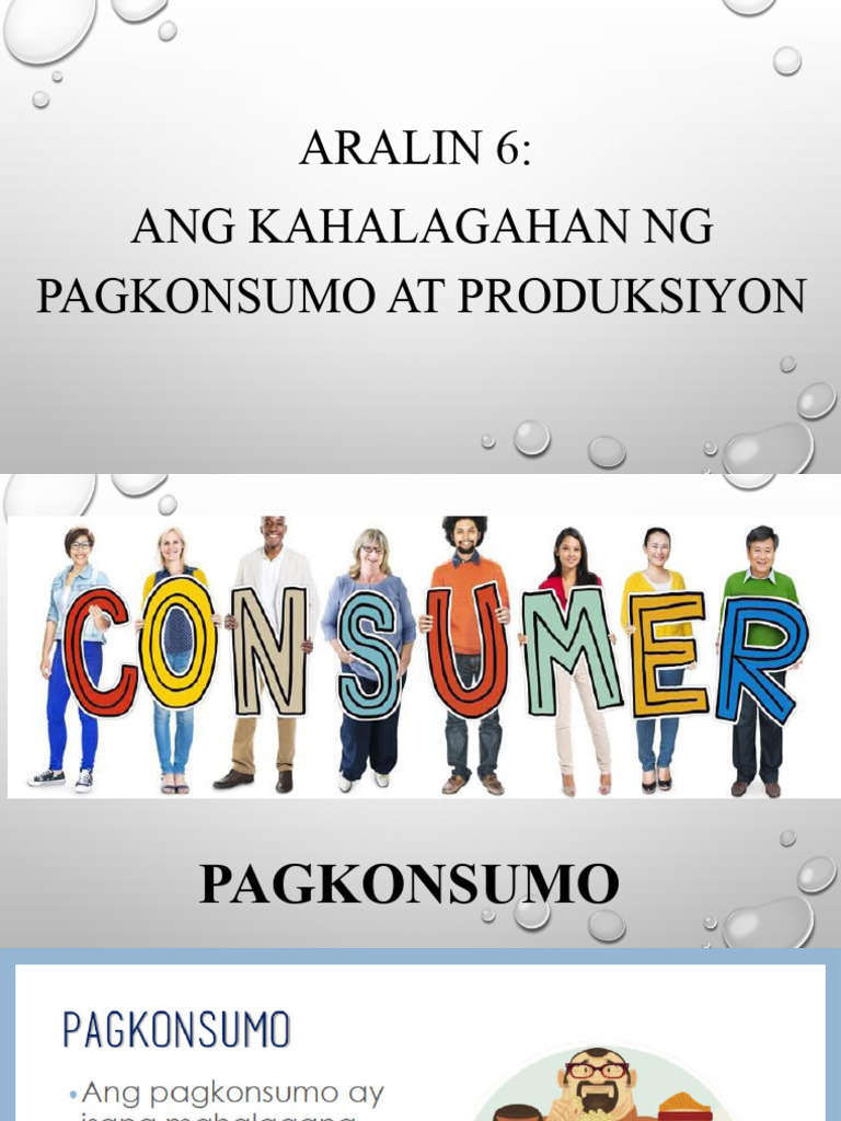Pagkonsumo at Produksiyon | PDF