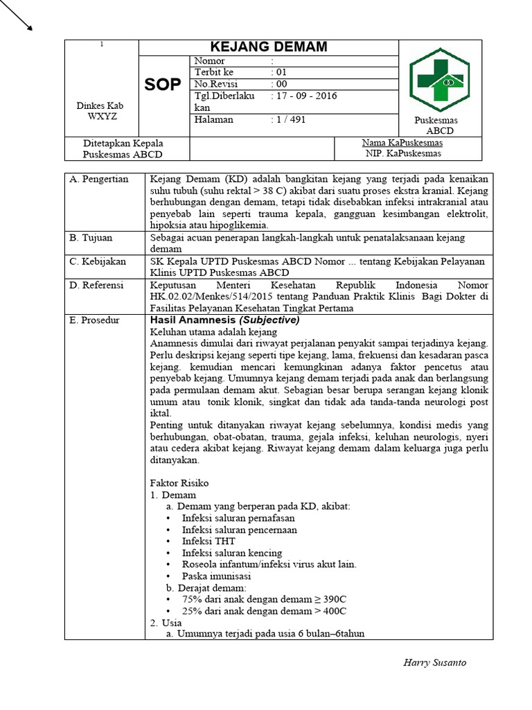 Penanganan Kejang Demam pada Anak | PDF