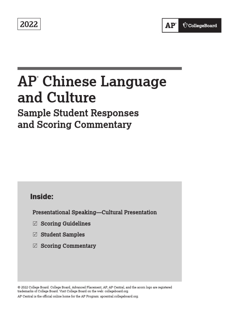 Ap22 Apc Chinese Language Task 4 | PDF | Tone (Linguistics) | Chinese ...