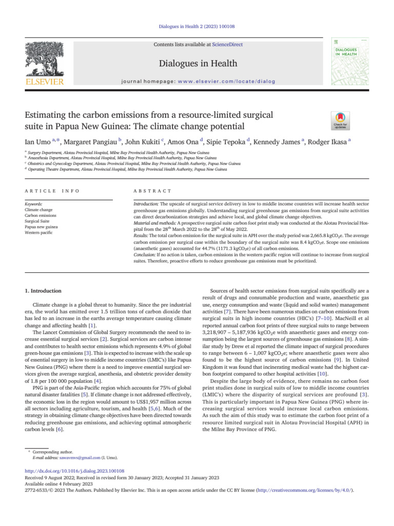 Carbon Foot Print Calculation 1 | PDF | Carbon Footprint | Anesthesia
