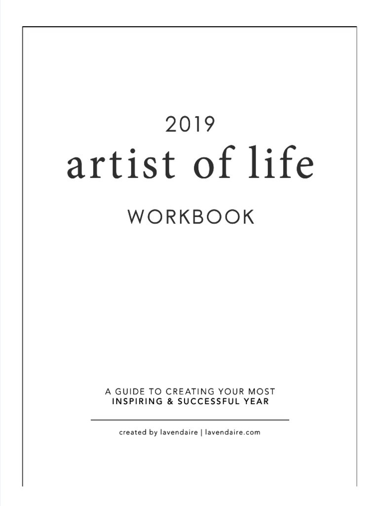 2019 Artist of Life Workbook Black and White | PDF | Fear | Love