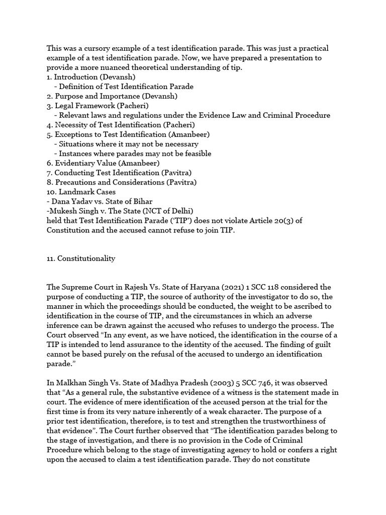 Evidence Presentation | PDF | Witness | Evidence (Law)