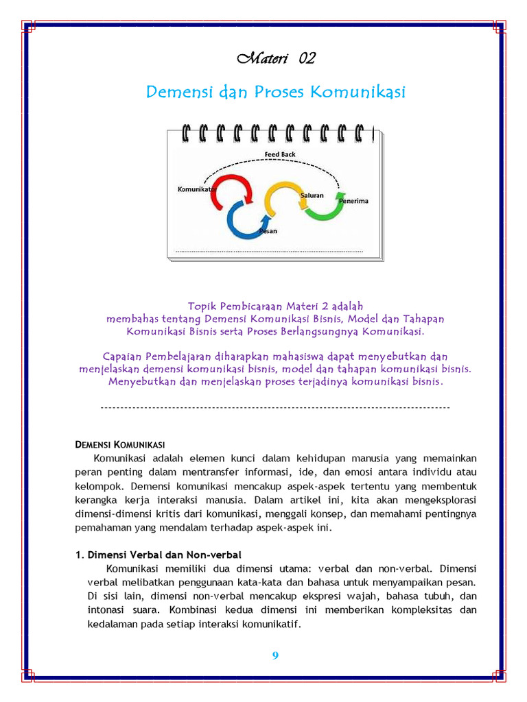 02 2024 9-16 Demensi Proses Komunikasi | PDF | Ilmu Sosial | Sains ...