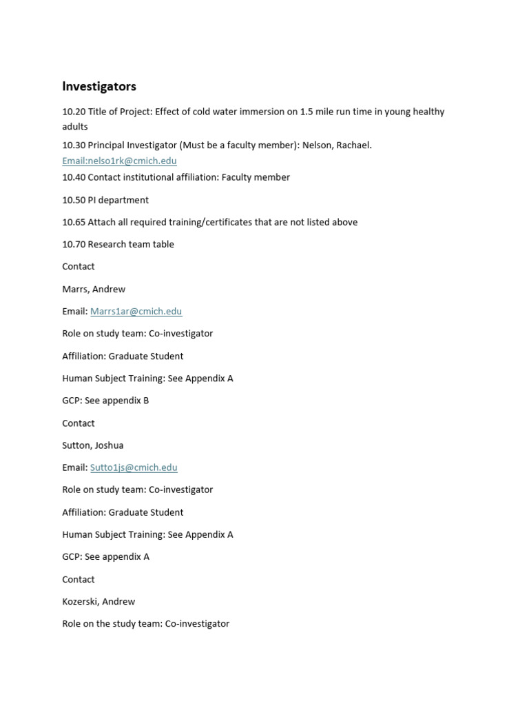 Irb Application Information | PDF | Interleukin 6 | Inflammation