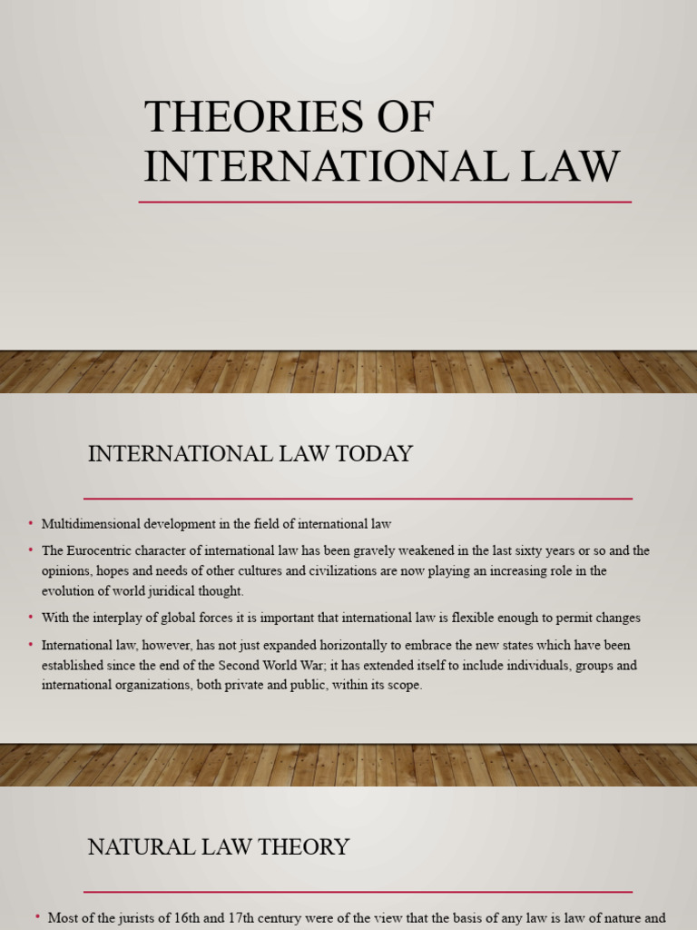 Theories of international law | PDF | International Law | Natural Law